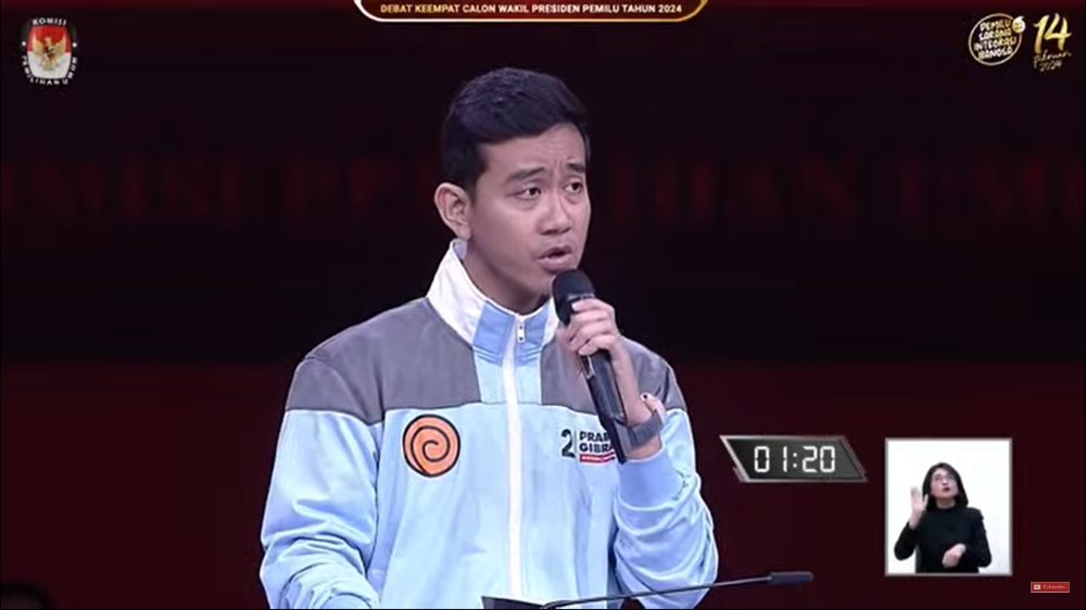 'Naruto' Kawal Gibran Rakabuming Raka di Debat Keempat Pilpres 2024 ...