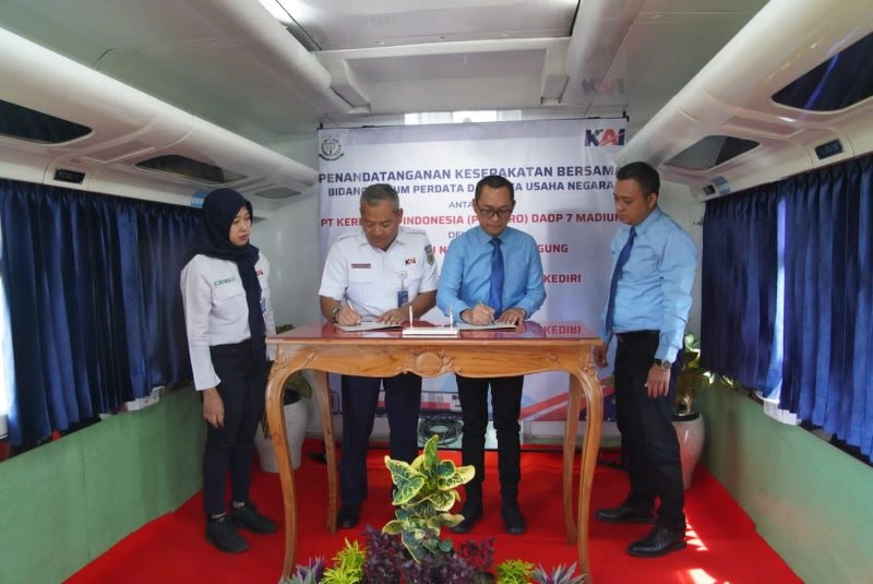Amankan Aset, KAI Daop 7 Gandeng Kejaksaan Negeri Tulungagung dan Kediri - Pantau.com