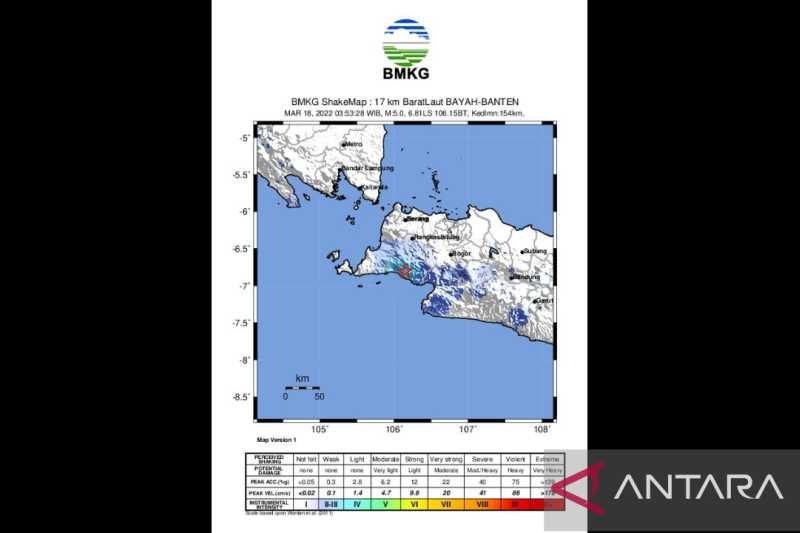 Gempa M 5,0 di Lebak Banten Akibat Aktivitas Subduksi Lempeng - Pantau.com