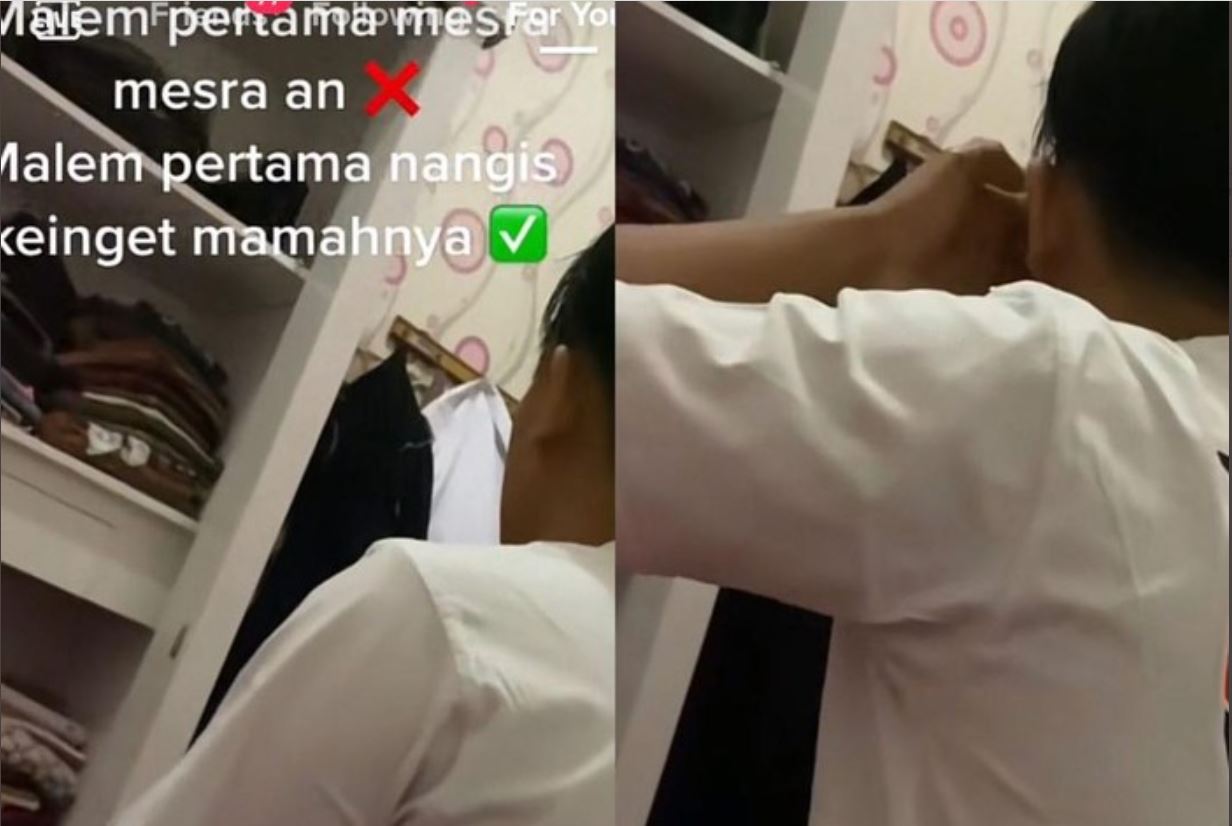 Viral Malam Pertama Suami Nangis gegara Ingat Orang Tua di Rumah - Pantau.com